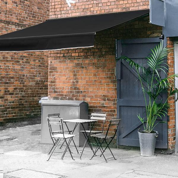 ?パティオオーニング高品質の素材：パティオの日よけフレームはスプレーペイントとアルミニウム合金でできており、表面は酸化されており、耐久性があります。高品質のポリエステルUV保護高密度ポリエステル（HDPE）シェードクロスである中庭は、ショッ...