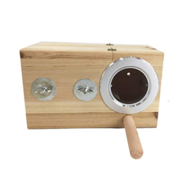 サイズ：S:19.5X12X12cm / M:24.5X13X13cm / L:29X15X15cm / LL:34X17.5X19.5cm素材：本体：天然木材 / ネジ：ステンレス鋼セット内容：巣箱、止まり木、木のかす横式設計：横側のドア...