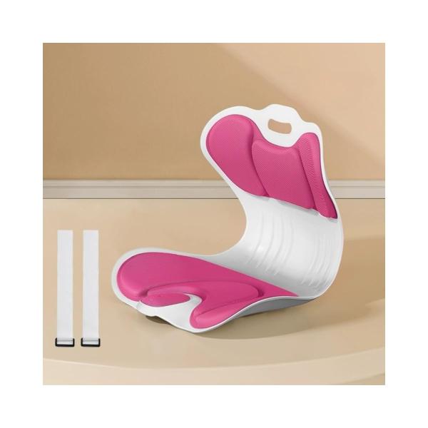 【すわりを正す】テコの原理を利用した高弾性素材からなる姿勢調整・サポートチェアです。人体工学を考えた設計で、猫背から背筋がまっすぐに、腰をほどよく支えてくれるので理想の背筋をサポート。（このモデルは背もたれの角度を調節できない、折りたたみ式...