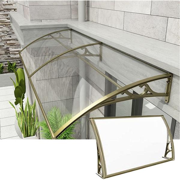 ☆高性能ポリカーボネート（PC）素材、優れた透明性、優れた照明効果、耐衝撃性、遮音性、断熱性、難燃性、老化防止、省エネ、環境保護、20年以上の使用に最適☆耐候性、紫外線はドアや窓を色あせて剥がします。雨よけは太陽の紫外線に効果的に抵抗し、レ...