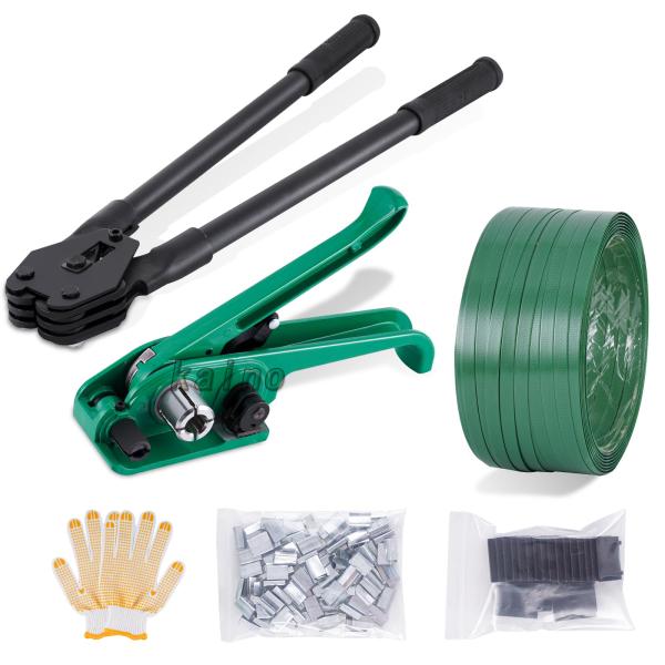 【バンドの引締切断封緘用】結束機1台のみで、バンドの引き締めとカットの両方が可能です。付属の封緘機と組み合わせて、素早く梱包作業を終えることができます。【PPバンドとPETバンド兼用】幅13〜19mm、厚さ0.5-1mmのバンドを結束、切断...