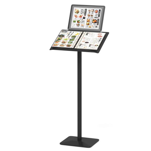 頑丈で耐久性があります：立て看板頑丈な鋼板製で、重さ7kg、耐圧性、耐衝撃性、耐風性に優れ、屋外の厳しい天候でもしっかりと立つことができます2種類のディスプレイオプシ: スタンドボード ョン A3サイズ以上のポスターを掲示できるフロアスタン...