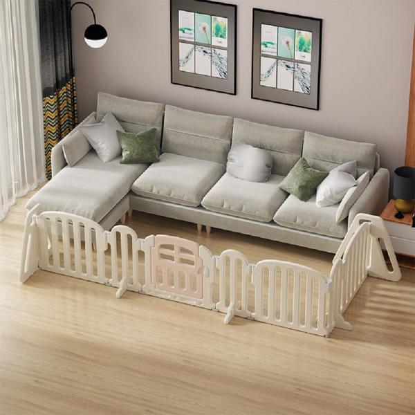 【ベビーゲート自立式】フェンスには高品質のHDPE材質が採用されています。丈夫で耐久性があり、質感も高く、スタイリッシュで、環境にもよく、安心して使える安全な材質です。自由に置けるデザインなので、どんな環境でも赤ちゃんやペットの安全な空間を...