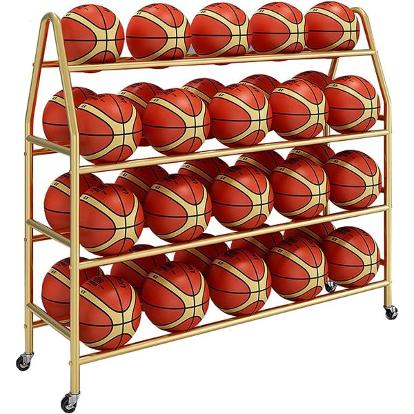 ● スタイリッシュなボール収納ラック：小さなホームジムのセットアップや学校のスタジオで貴重なスペースを節約できます。ボールやスポーツ用品などをすっきりと床から離しておくためのオーガナイザーと収納ラック。● ヘビーデューティースチール：耐久性...