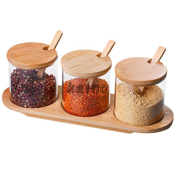 この調味料ケースは塩、コショウ、砂糖、様々な調味料を入れることができます。この調味料ポットはガラスで作られた、滑らかな表面、本当に耐久性と安全な使用しています。このスパイスボトルは3個セット、一体設計されていますので、利用は簡単になります。...