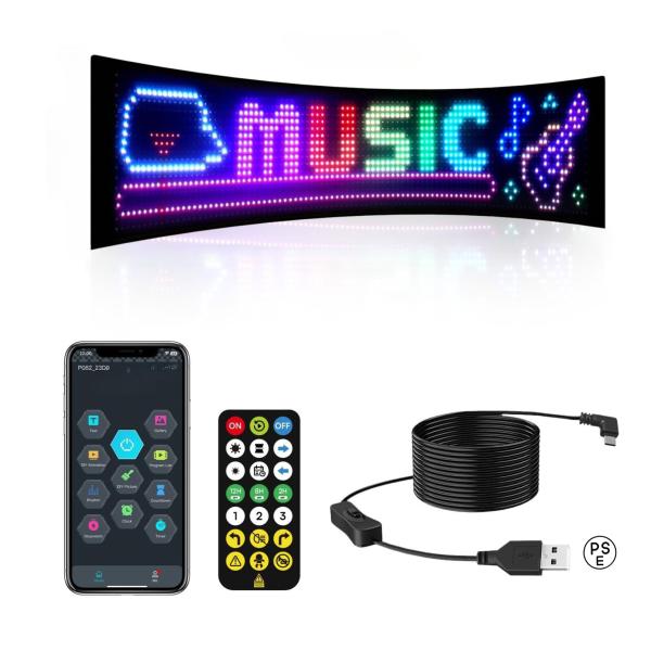 【フルカラー LED電光掲示板】明るい 大きいLED看板、鮮明なパターンと光沢のあるランプビーズを備えた巨大なフルカラーディスプレイで、広告の効果を簡単に人々に示し、非常に低い発熱と低消費電力で1. 超柔軟デザイン｜曲面にフィットして多用途...