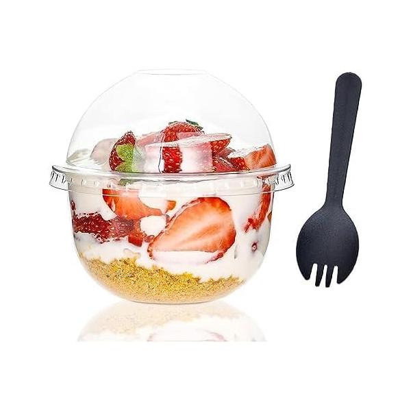 1.【大容量】カップ容量は3オンス/250ml、12オンス/360ml、16オンス/500ml、パッケージは50個と100個の2つがあり、様々なデザート、プリン、ムース、シャーベットなどに使用できます。ラミス、フルーツ、ケーキ、アイスクリー...