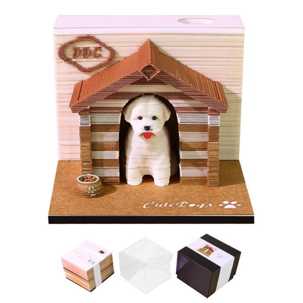 【ユニークな立体デザイン】かわいいペットハウスをテーマにしたノートカードです。 細心の注意を払った3Dカットとデザインを通じて、リアルな家の形を提示します。 ノートカードの各ページは全体的な構造と巧みに統合され、ノートカードを使うにつれてペ...