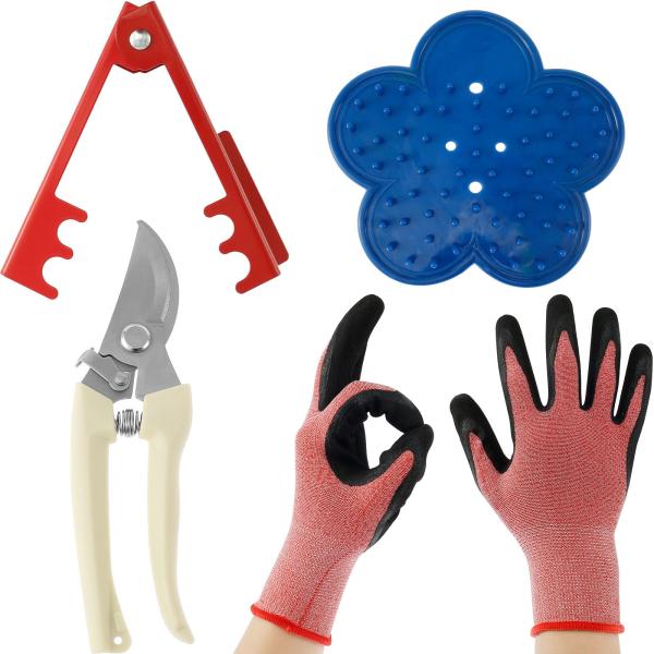 [受け取ったもの]パッケージには、1つのリーフレムオーバー、1つのバリプライヤー、1つの手袋、1匹のハサミが含まれています。このキットは時間とコストを節約でき、結婚式の装飾に適したツールである花屋の所有者を効果的に支援できます。[実用的なツ...