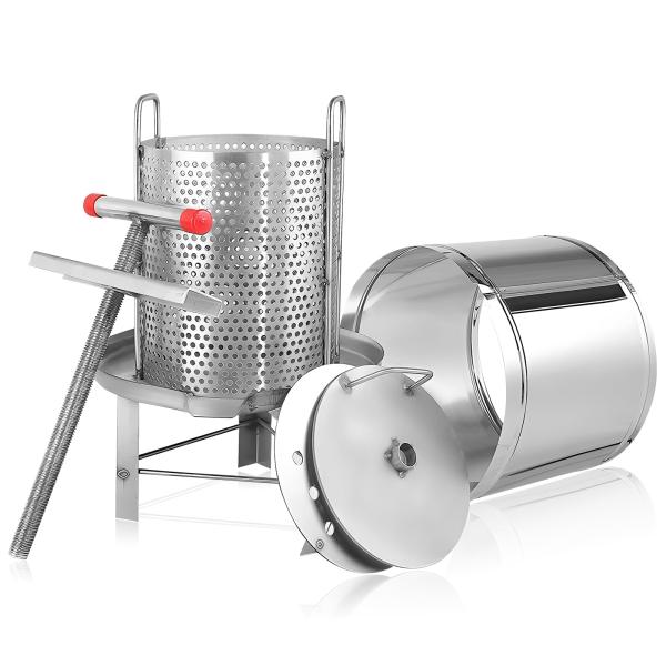 「食品用304ステンレス鋼製の安心感」本蜂蜜分離器全体は食品接触材料として広く使用されている安全な素材の304ステンレス鋼が採用されて、蜂蜜の品質や衛生状態を守ります。表面が滑らかで清潔なため、清掃も容易で、強度があり、耐久性に優れていて、...