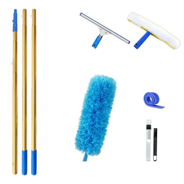 【優れた品質】快適、高品質素材で、スクレイピングを同期させ、角度を180°に調整して、さまざまなクリーニング環境に対応できます。 マイクロファイバークリーニングクロスは非常に吸収性が高く、すばやくクリーンアップします。【お手入れ簡単】長めの...