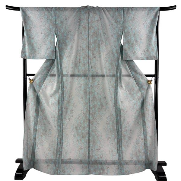 【着物ランク】秀品【素材】化繊【身丈】約168.5cm【裄丈】約68.5cm【袖丈】約53cm【袖幅】約34.5cm【前幅】約27cm【後幅】約31cm【サイズ】L【着物仕立て】薄物【着用時期】7〜8月【コメント】お洒落着として楽しめる小紋...