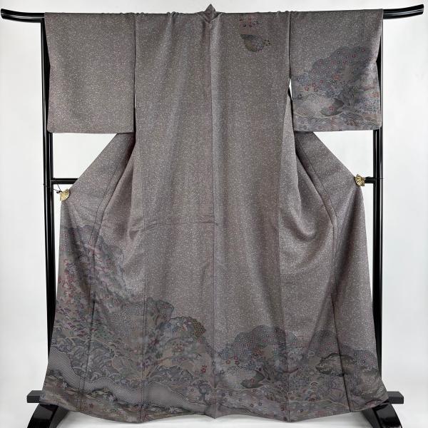 【着物ランク】名品【素材】正絹【身丈】約165cm【裄丈】約69.5cm【袖丈】約48cm【袖幅】約35.5cm【前幅】約26.5cm【後幅】約31cm【サイズ】L【着物仕立て】袷【着用時期】10〜5月【コメント】帯次第で幅広くお使いいただ...