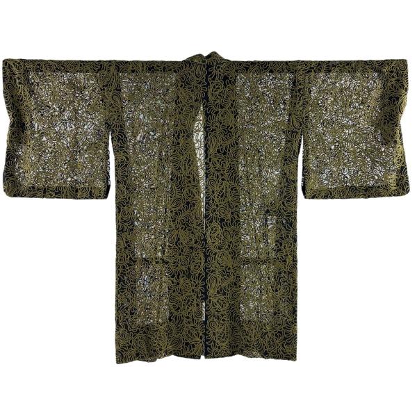 【着物ランク】名品【素材】正絹【身丈】約96cm【裄丈】約69cm【袖丈】約46.5cm【袖幅】約36cm【サイズ】L【コメント】生地に透け感がございます。和装コートのひとつで、普段着などにも気軽に羽織ることができる道中着でございます。外出...