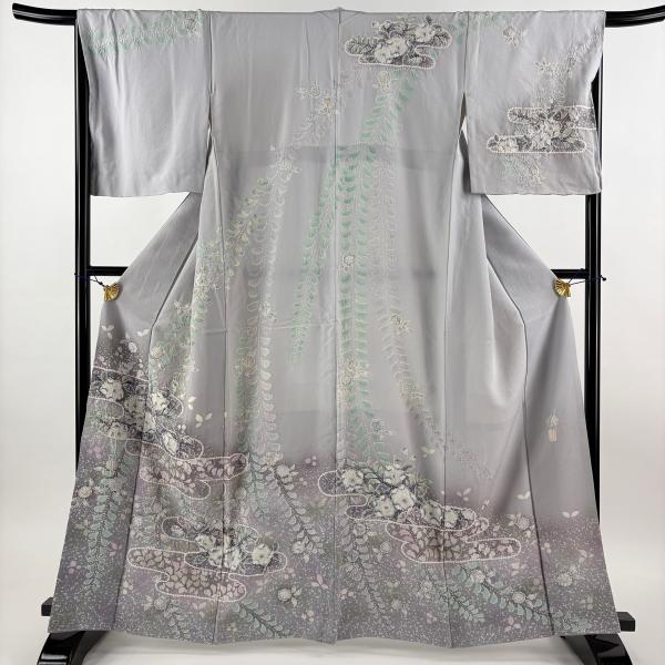 【着物ランク】名品【素材】正絹【身丈】約164cm【裄丈】約67cm【袖丈】約49.5cm【袖幅】約34.5cm【前幅】約26.5cm【後幅】約32cm【サイズ】M【着物仕立て】袷【着用時期】10〜5月【コメント】気品たっぷりにお召し頂ける...