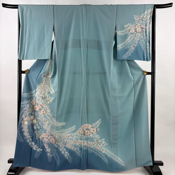 【着物ランク】名品【素材】正絹【身丈】約165.5cm【裄丈】約65.5cm【袖丈】約55cm【袖幅】約34cm【前幅】約24cm【後幅】約29cm【サイズ】M【着物仕立て】袷【着用時期】10〜5月【コメント】気品たっぷりにお召し頂ける素敵...