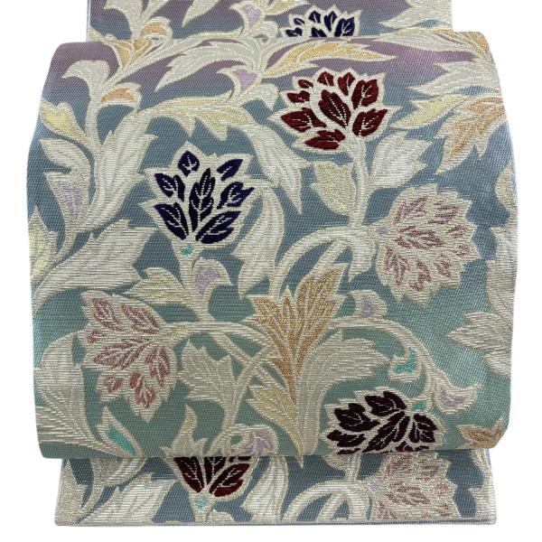 【着物ランク】名品【素材】正絹【帯丈】約444cm【帯幅】約31cm【帯仕立て】仕立て上がり【コメント】おめでたい席に相応しい意匠の袋帯でございます。格式高いお席にもお使いいただけますので、お見逃しのないようお願いいたします。中無地に生地の...