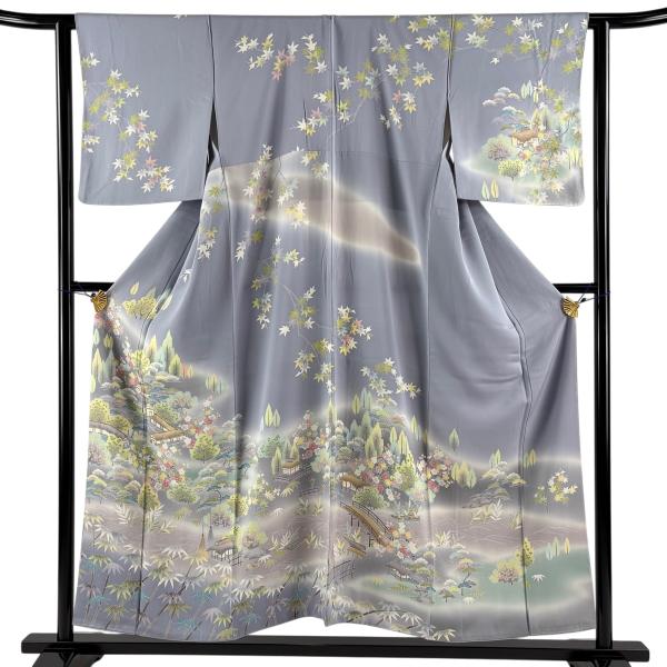 【着物ランク】名品【素材】正絹【身丈】約153cm【裄丈】約62.5cm【袖丈】約47.5cm【袖幅】約32.5cm【前幅】約24cm【後幅】約29cm【サイズ】S【着物仕立て】袷【着用時期】10〜5月【コメント】帯次第で幅広くお使いいただ...