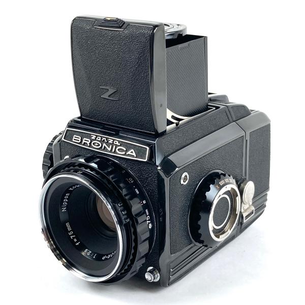 【メーカー名】Zenza Bronica【製品名】S2 後期 + NIKKOR-P 75mm F2.8【カメラ種類】中判カメラ【ブランド状態ランク】ランクC【コメント】【外観】スレやキズ、汚れや塗装剥がれ、アタリや腐食、フィルム室内にモルト...