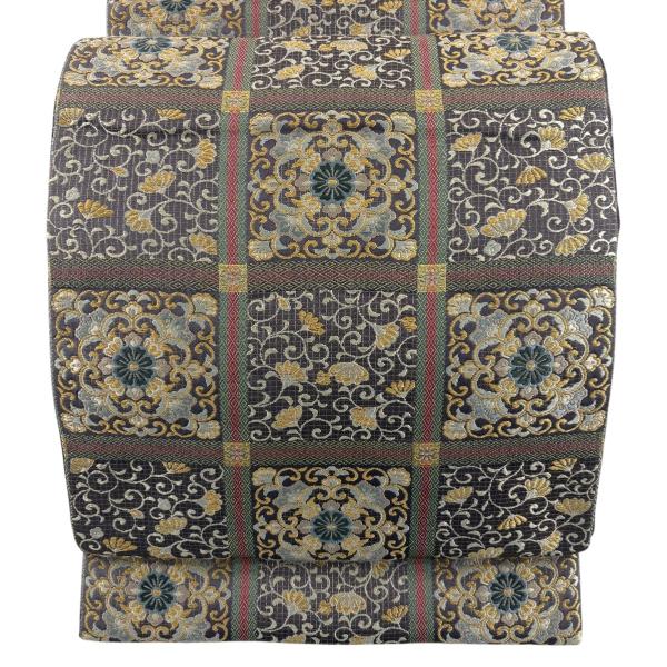 【着物ランク】秀品【素材】正絹【帯丈】約424cm【帯幅】約30.5cm【帯仕立て】仕立て上がり【コメント】おめでたい席に相応しい意匠の袋帯でございます。格式高いお席にもお使いいただけますので、お見逃しのないようお願いいたします。お太鼓にシ...