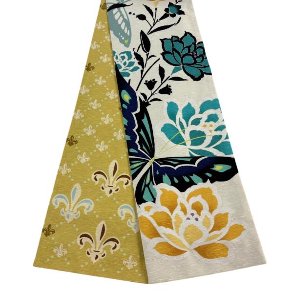 【着物ランク】名品【素材】正絹【帯丈】約414cm【帯幅】約16cm【帯仕立て】仕立て上がり【コメント】帯の幅が半分で扱いやすい半幅帯でございます。手軽に締められるのが魅力です。浴衣や買い物などの普段使いのほか、色柄によってはお出かけや気軽...