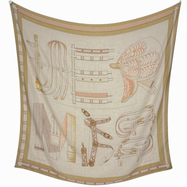 【ブランド名】エルメス/HERMES【ブランド状態ランク】ランクB【タイプ】カレ140 LETTRES EQUESTRES【ライン】レトル エスケトル カレジェアン【対象】レディース【サイズ詳細備考】約140cm×136cm【素材】カシミヤ...