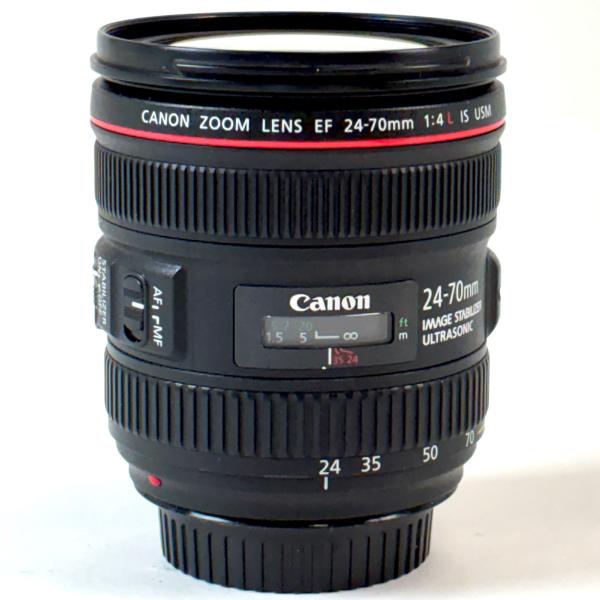 【メーカー名】Canon【製品名】EF 24-70mm F4L IS USM【レンズ種類】一眼カメラ用レンズ（オートフォーカス）【カメラ付属品】レンズフード、フロントキャップ、リアキャップ【ブランド状態ランク】ランクB【コメント】【外観】ス...