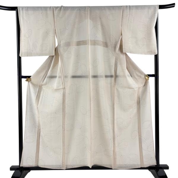【着物ランク】秀品【素材】正絹【身丈】約158.5cm【裄丈】約65.5cm【袖丈】約49cm【袖幅】約34cm【前幅】約26.5cm【後幅】約30.5cm【サイズ】M【着物仕立て】薄物【着用時期】7〜8月【コメント】普段着やおしゃれ着とし...