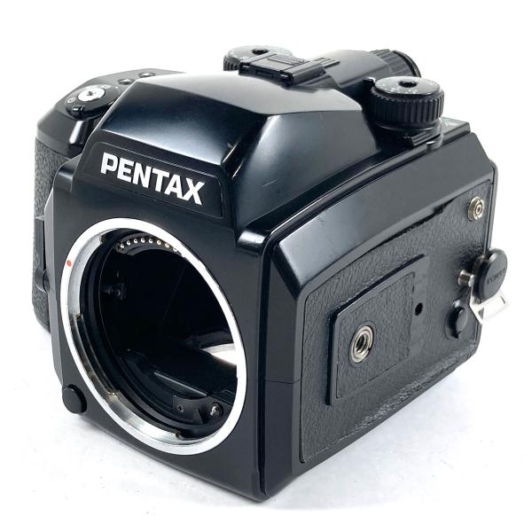 【メーカー名】PENTAX【製品名】645N ボディ【カメラ種類】中判カメラ【カメラ付属品】ボディキャップ、ホットシューカバー【ブランド状態ランク】ランクC【コメント】【外観】スレやキズ、汚れや貼り革に剥がれ、電池室に若干の腐食や僅かな錆が...