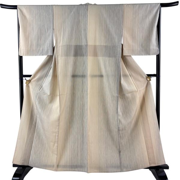 【着物ランク】名品【素材】正絹【身丈】約162cm【裄丈】約65.5cm【袖丈】約49cm【袖幅】約33.5cm【前幅】約28cm【後幅】約33.5cm【サイズ】M【着物仕立て】単衣【着用時期】6/9月【コメント】普段着やおしゃれ着として人...
