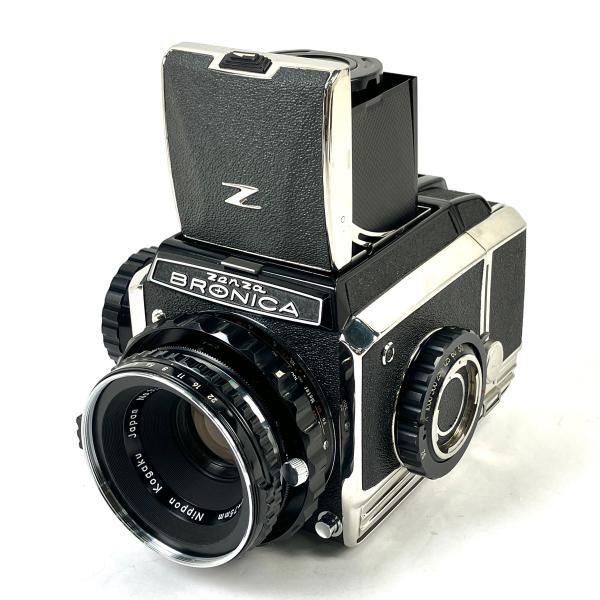 【メーカー名】Zenza Bronica【製品名】S2 後期 + NIKKOR-P 75mm F2.8【カメラ種類】中判カメラ【ブランド状態ランク】ランクC【コメント】【外観】スレやキズ、汚れや塗装剥がれ、フィルム室やミラー部にモルト劣化が...