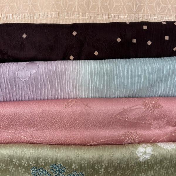 【着物ランク】優品【素材】正絹【コメント】お買い得な帯揚げ5枚セットです。色や柄など様々です。1点ずつ丁寧に細部まで状態確認しておりません。リユース品ですので、多少の傷みや使用感もございますが、いずれもあまり目立たず、まだまだお使いいただけ...