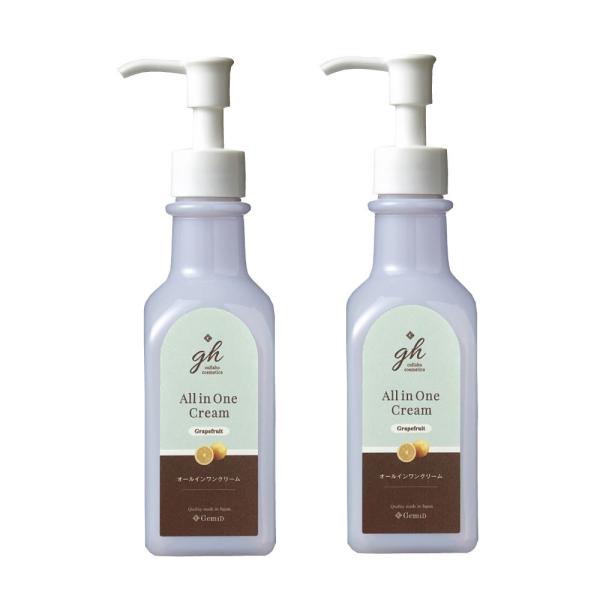 【商品名】ゼミド×ハーバルエクストラ GemiD×HE オールインワンクリームGH【内容量】200ml×2本【成　分】水、パルミチン酸エチルヘキシル、グリセリン、BG、グリコシルトレハロース、アーモンド油、シア脂、アルブチン、セラミド2、セ...