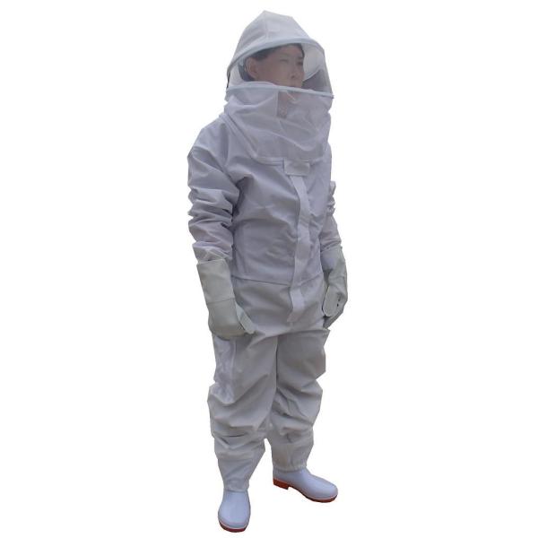 【商品名】蜂防護服 蜂武者 冷却ファン付き【手袋・長靴26cmセット】【セット内容】防護ヘルメット、防護服、手袋、長靴26cm、冷却ファン×2個、ケーブル、リチウムイオン大容量バッテリー（重量：254g）【空調服の連続使用時間：[風量] 】...