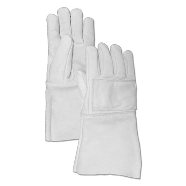 【商品名】蜂防護手袋 ホーネット【サイズ】手のひら周り:約25.5cm 長さ:約31.5cm【重　量】約320g【材　質】牛クレスト革 ガラス繊維 厚手7G科学繊維【商品特長】◆最大4層構造で、蜂の針が刺さっている感覚が伝わりにくくなってい...