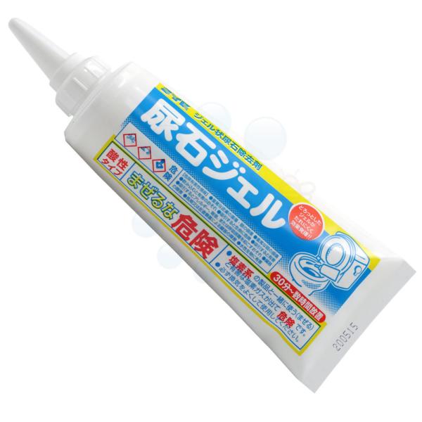 【商品名】尿石ジェル【種　別】ジェル状尿石除去剤【内容量】340g【主成分】塩酸（9.9％）、スルファミン酸（5.0％）、界面活性剤（ポリオキシエチレンアルキルエーテル）、増粘剤【液性(ph)】酸性(1)【使用用途】トイレの尿石除去【標準使...