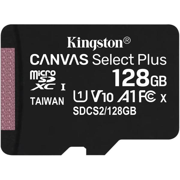 SDカード microSD 128gb キングストン 128GB 最大100MBs UHS-I V10 A1SDCS2/128GB日本正規代理店品容量:128GB/ SD変換アダプタ付カードタイプ :micro SDXC /CLASS10/...