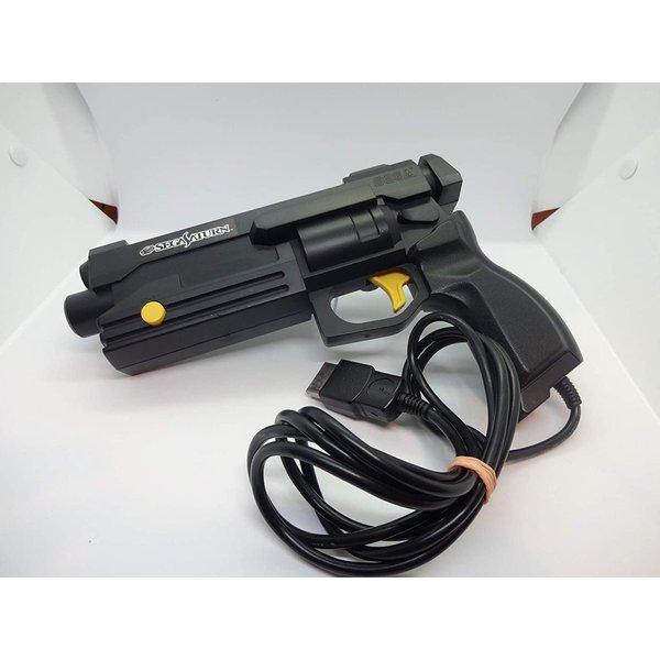 画像はサンプルです。セット内容と商品状態は以下をご参照ください。セット内容：バーチャガンのみです。外箱、説明書などはありません。商品状態：ご注意ください。最近の新しいテレビ、ワイドテレビ、液晶テレビなどでは動作しません。アナログテレビでご使...