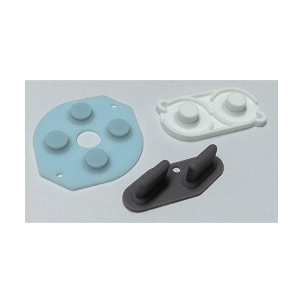 画像はサンプルです。セット内容と商品状態は以下をご参照ください。セット内容：十字キー、ABボタン、スタート、セレクトボタンの交換用ゴムパッドのセットです。初代ゲームボーイのみで使用できます。ゲームボーイカラー、ゲームボーイポケットでは使用で...