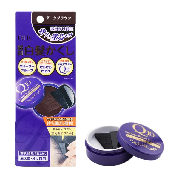 JAN 4511413308158【使用方法】1.ブラシに適量とります。少量ずつとって塗布することが、自然に仕上がるポイントです。2.生え際から毛先に向かって白髪部分をなでるように塗布してください。