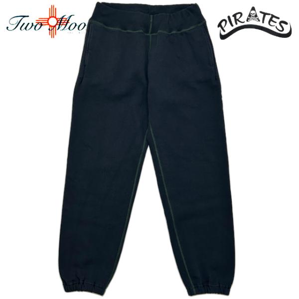 TWO MOONトゥームーンlot 10285ももにゆとりのあるストレート裾ゴム ヘヴィーウェイトスウェットパンツ