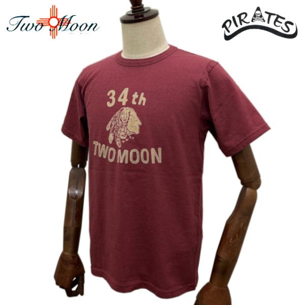 TWO MOONトゥー・ムーンlot 20321クルーネック 丸胴ボディ"34th" Tシャツ
