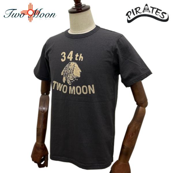 TWO MOONトゥー・ムーンlot 20321クルーネック 丸胴ボディ"34th" Tシャツ