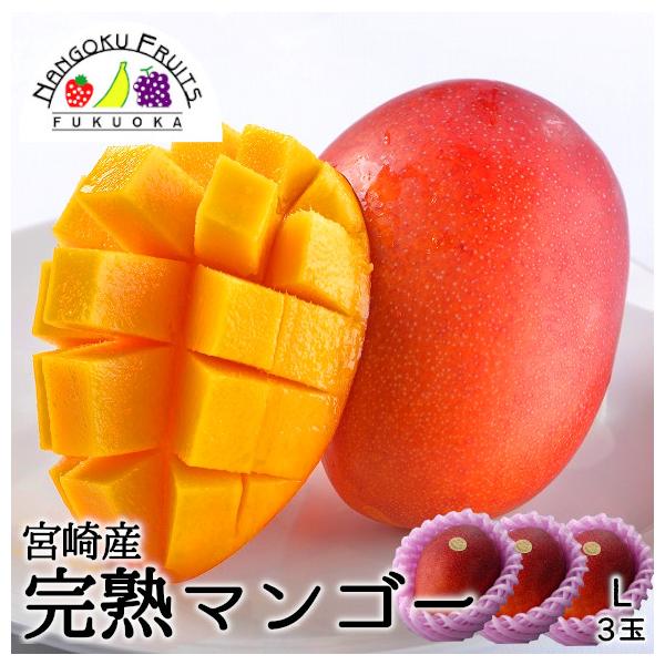 商品名…完熟マンゴーL3玉内容量…Lサイズ3玉(1玉あたり約300ｇ)産   地…宮崎県消費期限…なるべくお早めにお召し上がり下さい。※画像はイメージです。※※加算送料：北海道…￥2,000 (税込）  沖縄…￥1,500 (税込）