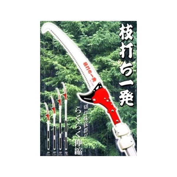 ●スギ・ヒノキ・松などの枝打ちに！●刃を最適な作業角度に調節可！（５段階） ●簡単確実に長さ調節可！●目立不要！（刃先衝撃焼入により３倍永切れ）●軽量！（伸縮パイプ：八角形アルミ合金使用）●持ち運び・収納に便利な折りタタミ式！刃渡り：３９０...