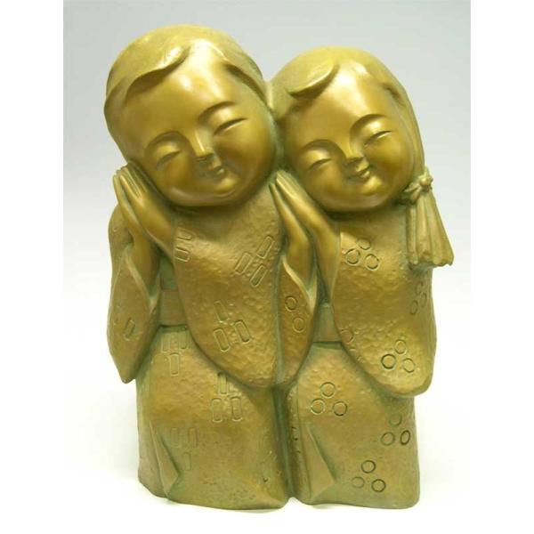 【品　名】 ねがい【解　説】幼い少年・少女がそっと手を合わせ、どんなことを願っているのでしょうか。子供の頃に抱いた、無垢な想いが伝わる作品です。 【寸　法】高45cm×幅33cm×奥行18cm【作　家】清河宗翠（きよかわ・そうすい）【特　記...