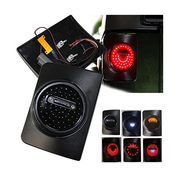 本商品はメーカー純正品ではなく、互換品です。商品の説明:日本仕様向けのLEDテール。 左右セット。商品名:LED ラングラー星空テールランプウインカー/常時灯/ブレーキ灯/バック灯全てLED仕様適用車種：（日本車使用）1976-1986ジー...