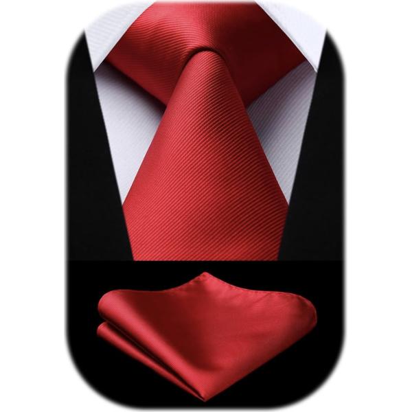 パッケージ内容：ネクタイ：幅 8.5cm | 長さ 150cm 、ポケットチーフ：31cm*31cm。簡易包装ケース混紡工芸：1200針で混紡を編み上げた後、引張りと延伸の過処理し、ネクタイの結び目がやすく、形が崩れにくい、耐久性と光沢感を...