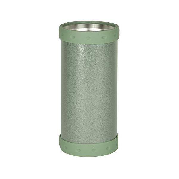 「商品情報」製品サイズ:(約)外径7.5×高さ16cm製品重量:(約)0.225kg品名:保冷缶ホルダー素材・材質:本体/ステンレス鋼(外面/ポリエステル粉体塗装)、底キャップ・すべり止めリング/シリコーンゴム(耐熱温度180度)容量:(約...