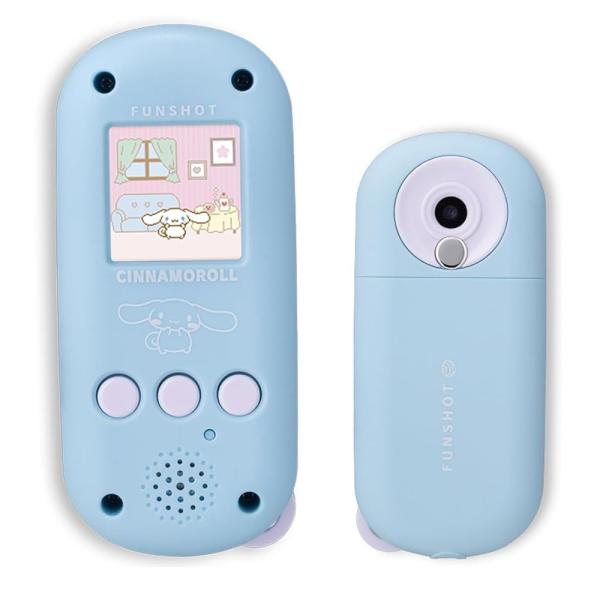 「商品情報」商品紹介ダイレクトシャッターで”3秒”で起動! 撮りたい「今」を切りとる、毎日のためのデジタルトイカメラ!カメラ本体はシナモロールのプリントとイメージカラーでデザイン。サンリオキャラクターズのオリジナルフレーム・スタンプは100...
